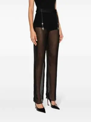 MAISON CLOSE Logo-print Sheer Trousers