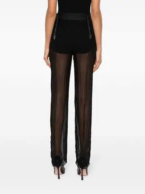 MAISON CLOSE Logo-print Sheer Trousers