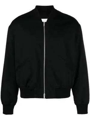 JIL SANDER Zip-up Wool Bomber Jacket