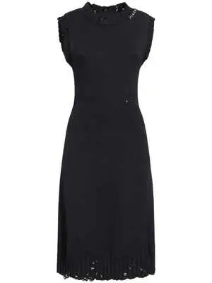 Marni Distressed-effect Knitted Cotton Dress