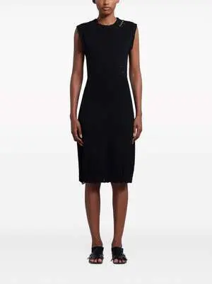 Marni Distressed-effect Knitted Cotton Dress