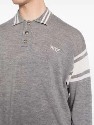 BODE Logo-embroidered Striped Polo Shirt