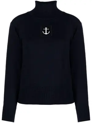 JIL SANDER Logo-patch High-neck Jumper