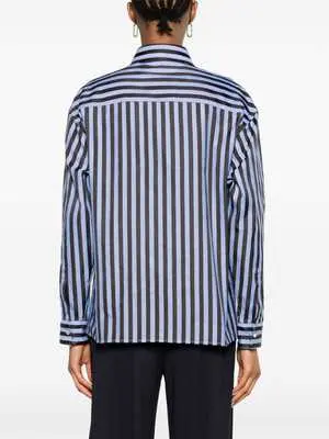 Etro Pegaso-embroidered Striped Shirt - Blue