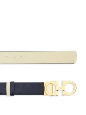 FERRAGAMO Gancini Plaque Reversible Belt