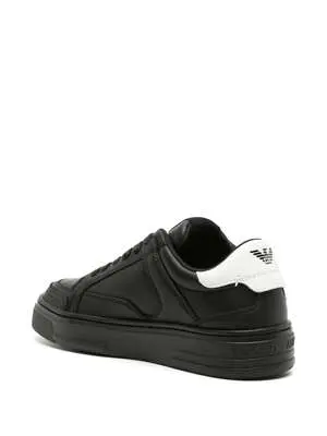 Emporio Armani Logo-print Leather Sneakers