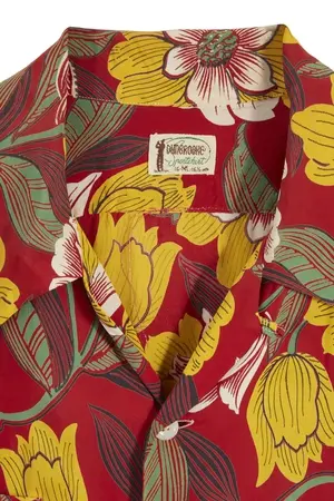 Vintage Floral Hawaiian Shirt - Red