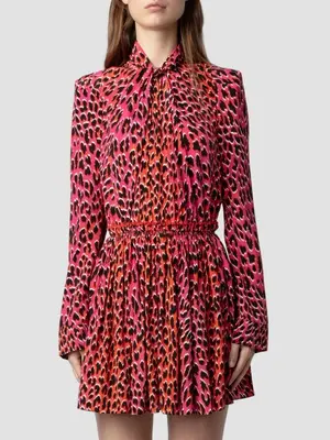 Zadig&Voltaire Ryde Elasticized Leopard-print Minidress