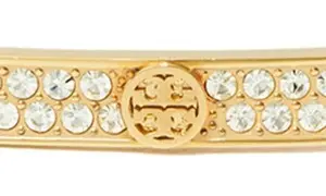 Tory Burch Thin Icon Pavé Hinge Bracelet - Tory Gold / Crystal