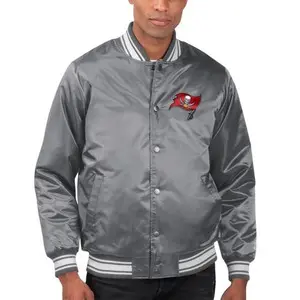 STARTER Tampa Bay Buccaneers Locker Room Satin Varsity Full-snap Jacket