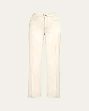 L'AGENCE Scottie High-rise Wide-leg Jeans - Macadamia