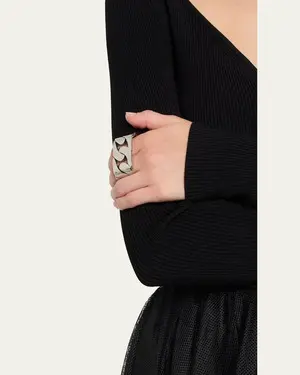 Alexander McQueen Chain Link Two-finger Ring