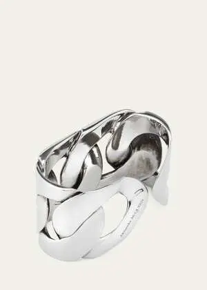 Alexander McQueen Chain Link Two-finger Ring