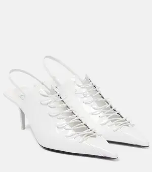 JIMMY CHOO X Jean Paul Gaultier Corset Leather Pumps - White