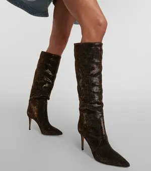 GIANVITO ROSSI Hansen Leopard Print Boots
