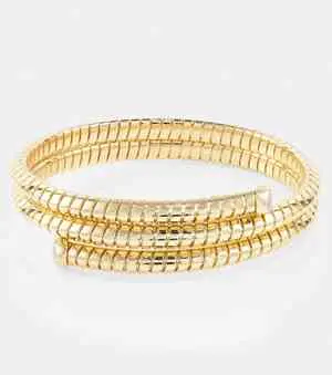 Marina B Trisolina Triple Bangle With Diamonds - Gold