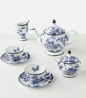 Gucci Herbarium Porcelain Sugar Bowl - Blue