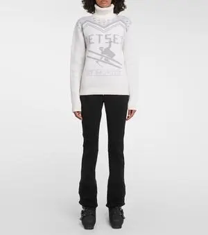 JETSET Wool Intarsia Turtleneck Sweater