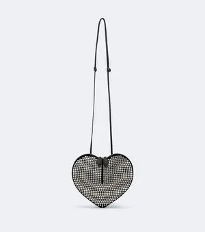 Alaïa Le Coeur Studded Leather Crossbody Bag - Black