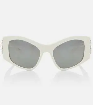 Balenciaga Dynasty Rectangular Sunglasses - White