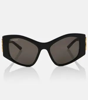 Balenciaga Dynasty Rectangle Sunglasses - Black