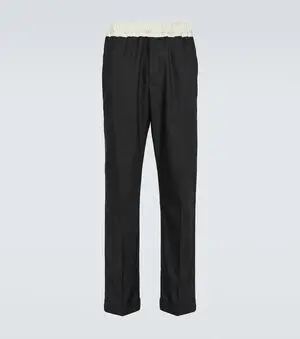 Wales Bonner Black Wash Pants For Men