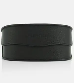 Balenciaga Reverse Xpander Oval Sunglasses - Black