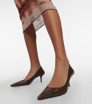 JIMMY CHOO X Jean Paul Gaultier Tattoo Leather Pumps - Brown