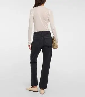 AGOLDE Parker Long Mid-rise Straight Jeans