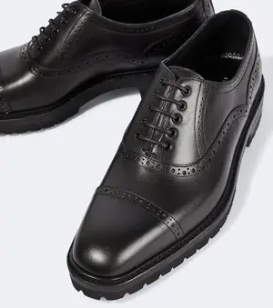 Manolo Blahnik Norton Leather Oxford Shoes