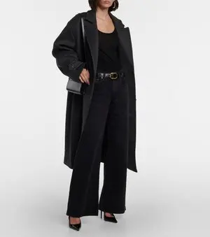 AGOLDE Clara Low-rise Wide-leg Jeans - Black