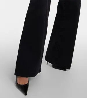 AGOLDE Clara Low-rise Wide-leg Jeans - Black