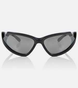 Balenciaga Side Xpander Oval Sunglasses - Black
