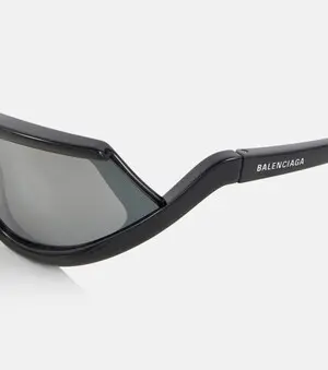 Balenciaga Side Xpander Oval Sunglasses - Black