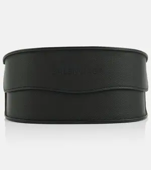 Balenciaga Side Xpander Oval Sunglasses - Black