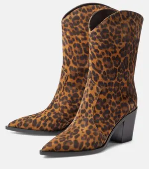 GIANVITO ROSSI Denver Leopard-print Leather Boots
