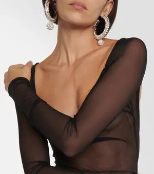 LAQUAN SMITH Sheer Mesh Gown