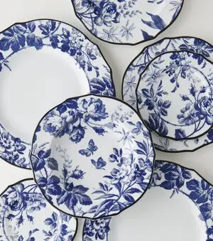 Gucci Herbarium Set Of 2 Dessert Plates - Blue