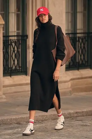 DAILY PRACTICE BY ANTHROPOLOGIE Karigan Midi Sweater Dress: Turtleneck Edition