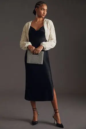 Maeve Faux Fur Shrug Top