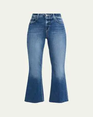 L'AGENCE Kendra High-rise Cropped Flare Jeans - Cambridge