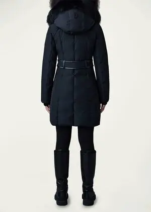 Mackage Kay Layered Parka Coat With Shearling Trim