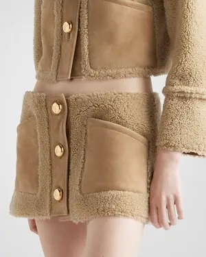 Prada Shearling Mini Skirt