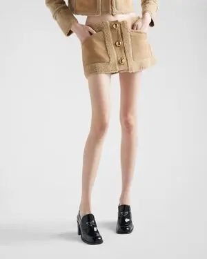 Prada Shearling Mini Skirt