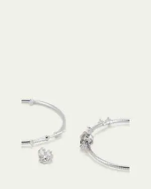 MATTIA CIELO 18k Diamond Hoop Earrings