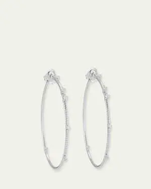 MATTIA CIELO 18k Diamond Hoop Earrings