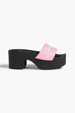 Alexander Wang Canvas Platform Mules Bubblegum