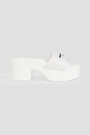 Alexander Wang Canvas Platform Mules - White