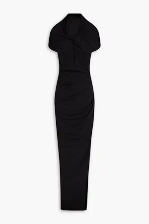 NICHOLAS Twist-front Hooded Gown