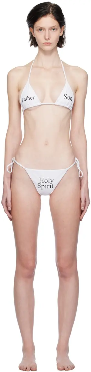 PRAYING Praying SSENSE Exclusive White Holy Trinity Bikini - White/black